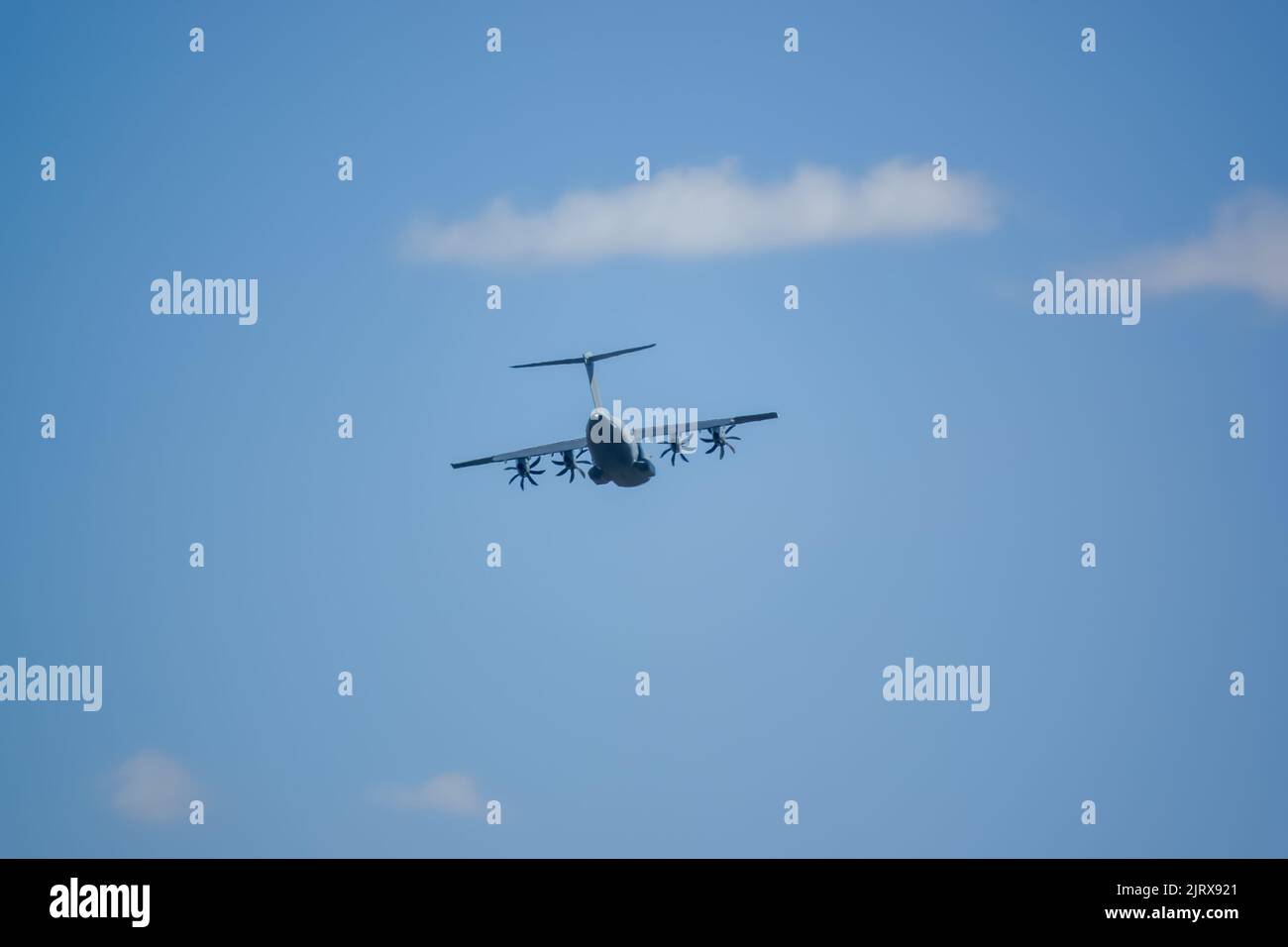 ZM414 RAF Royal Air Force Airbus A400M Atlas military plane on a low ...