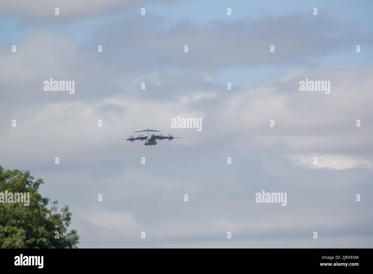 ZM414 RAF Royal Air Force Airbus A400M Atlas military plane on a low ...