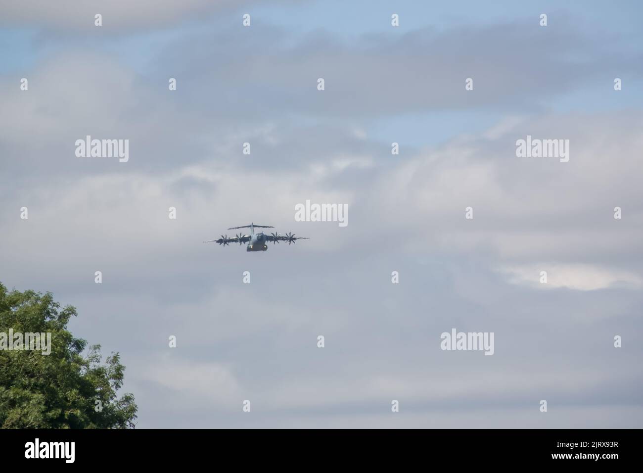 ZM414 RAF Royal Air Force Airbus A400M Atlas military plane on a low ...