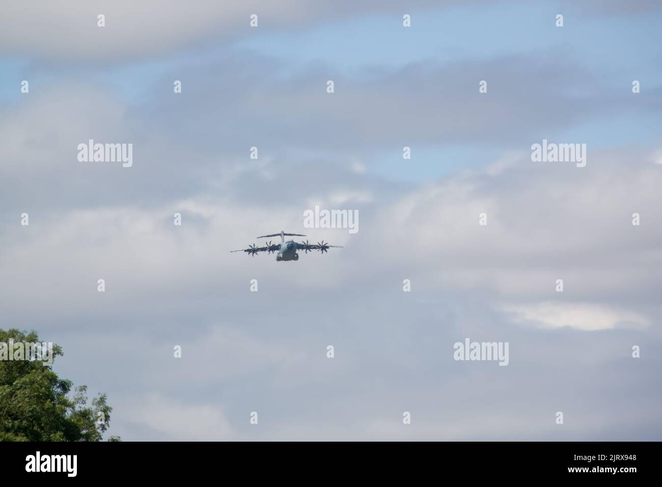 ZM414 RAF Royal Air Force Airbus A400M Atlas military plane on a low ...