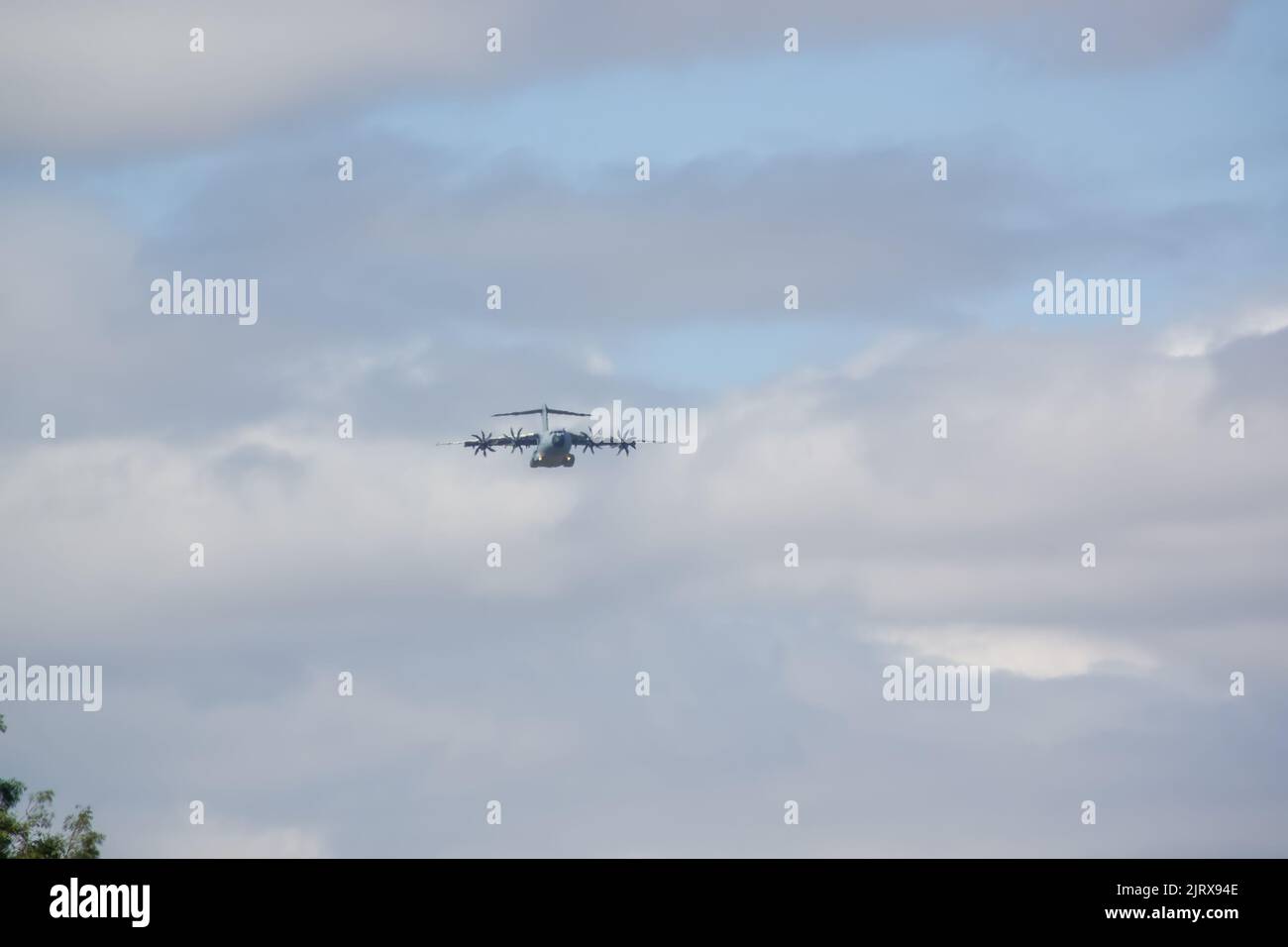 ZM414 RAF Royal Air Force Airbus A400M Atlas military plane on a low ...