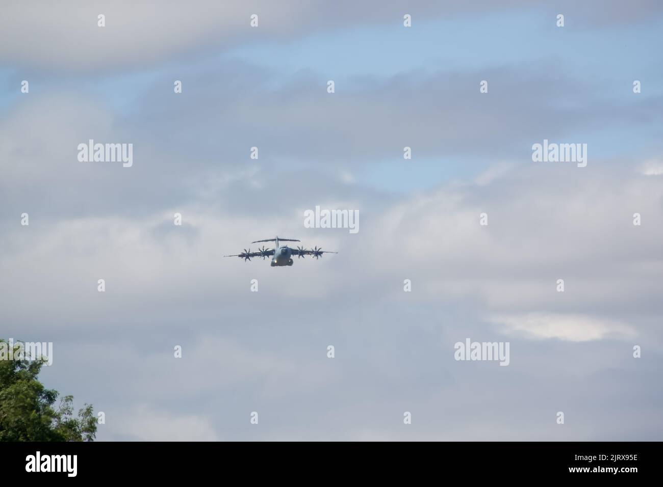ZM414 RAF Royal Air Force Airbus A400M Atlas military plane on a low ...