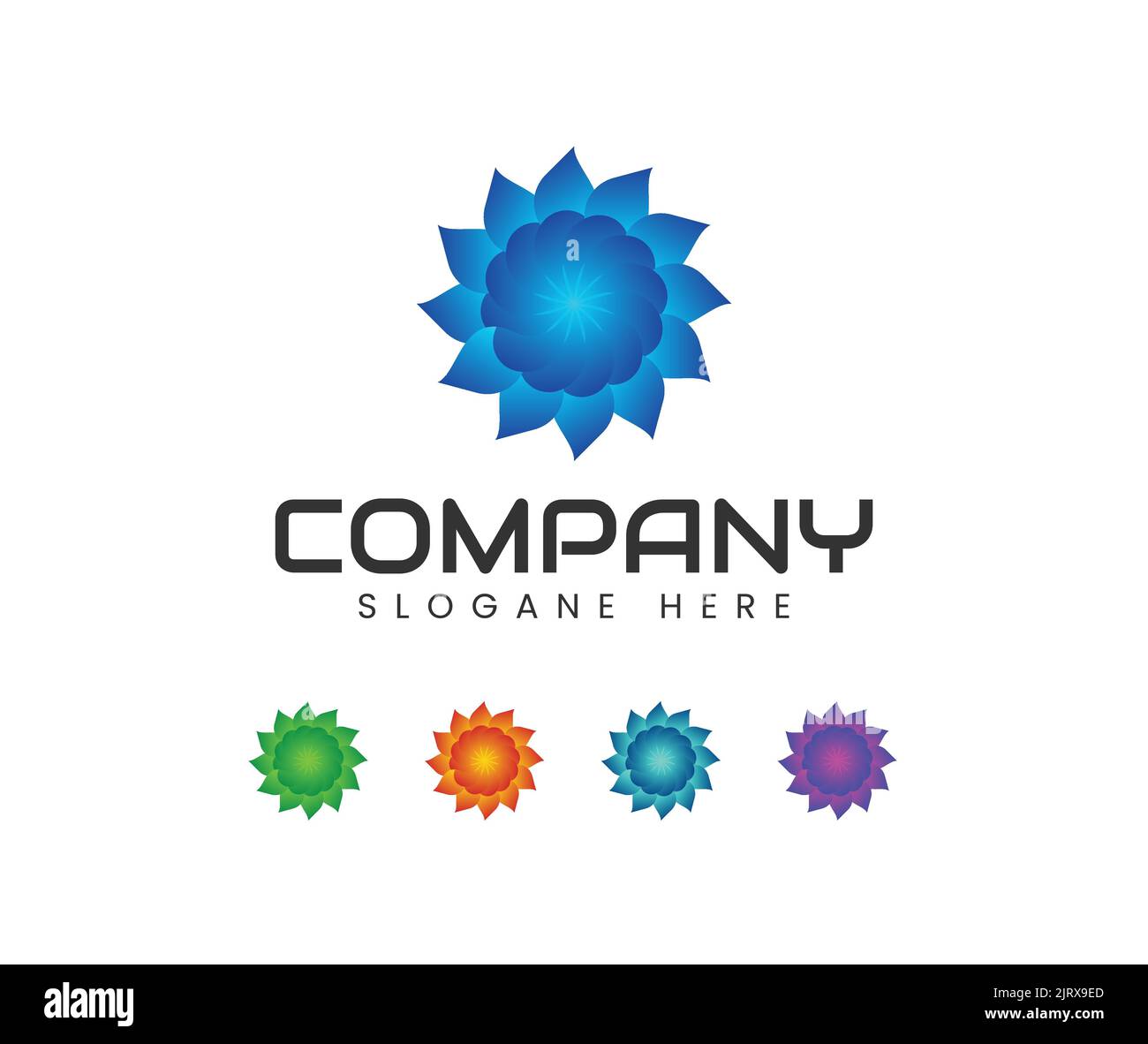 Abstract flower logo design template Stock Vector Image & Art - Alamy