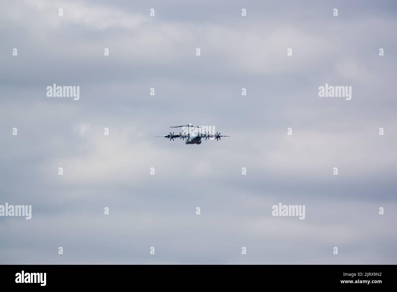ZM414 RAF Royal Air Force Airbus A400M Atlas military plane on a low ...