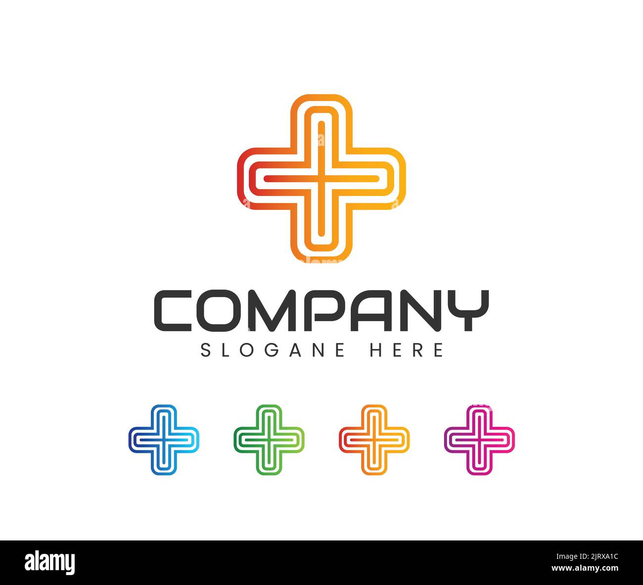 Pharmacy logo medicine cross abstract design. Blue and Green Geometric ...