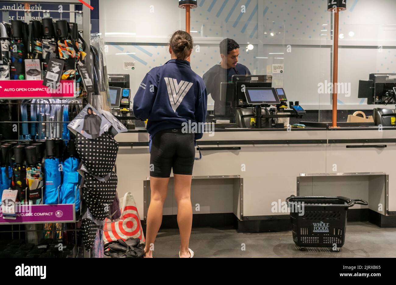 Shopping in a Whole Foods Market supermarket in New York on Tuesday ...