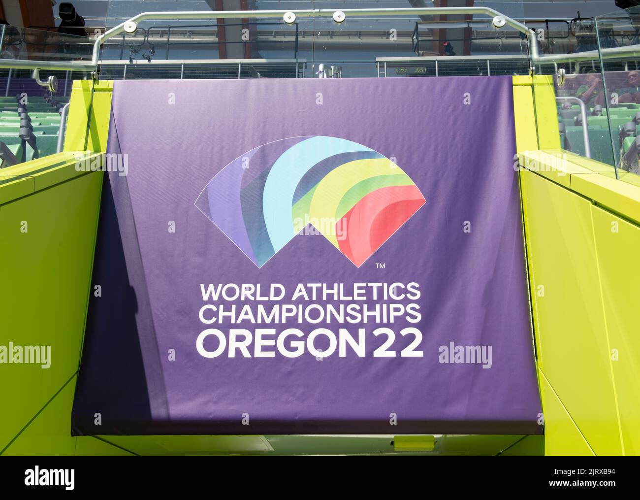 World Athletics Championships Logo, Hayward Field, Eugene, Oregon USA ...