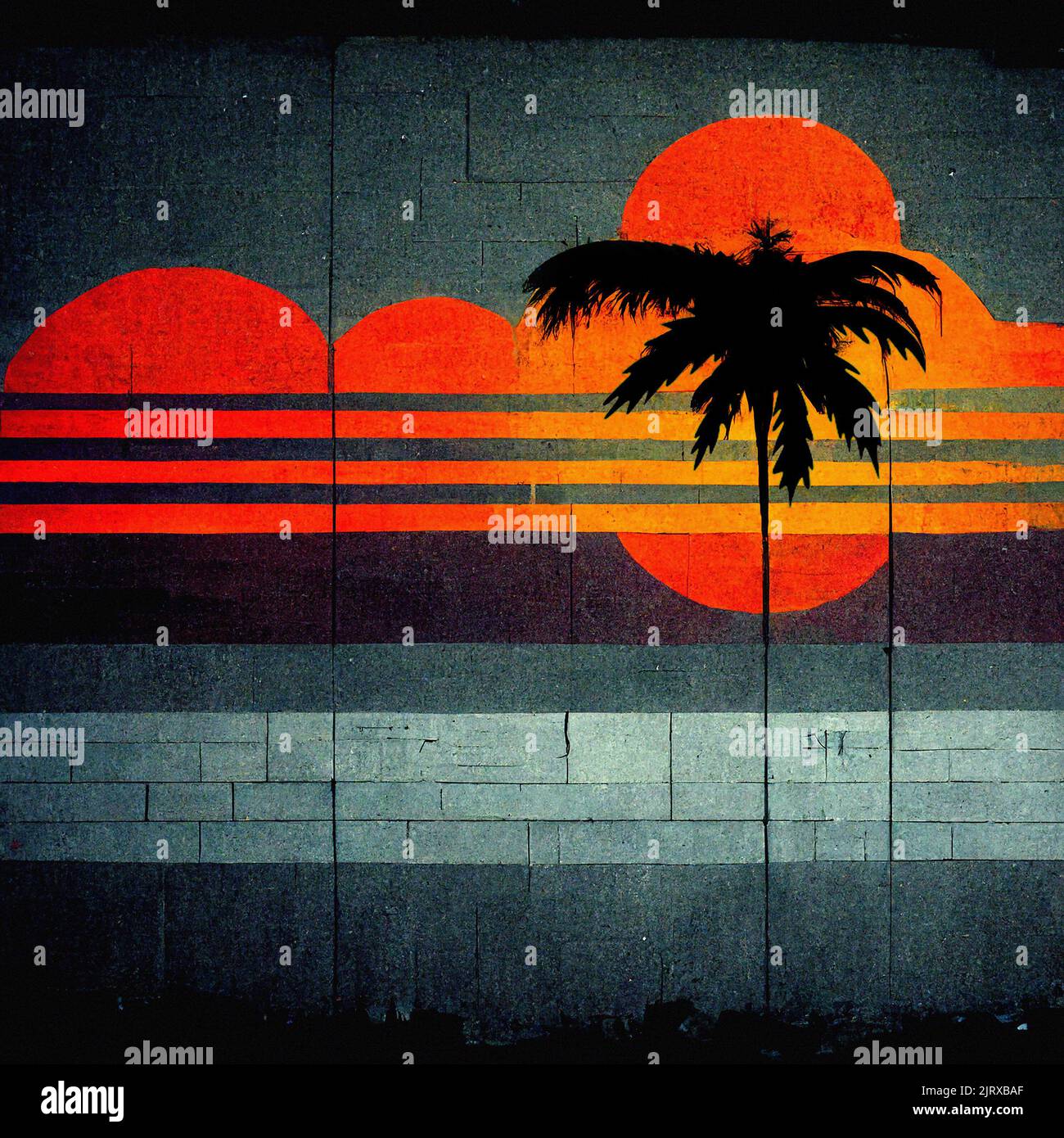 Synthwave sunset hi-res stock photography and images - Alamy