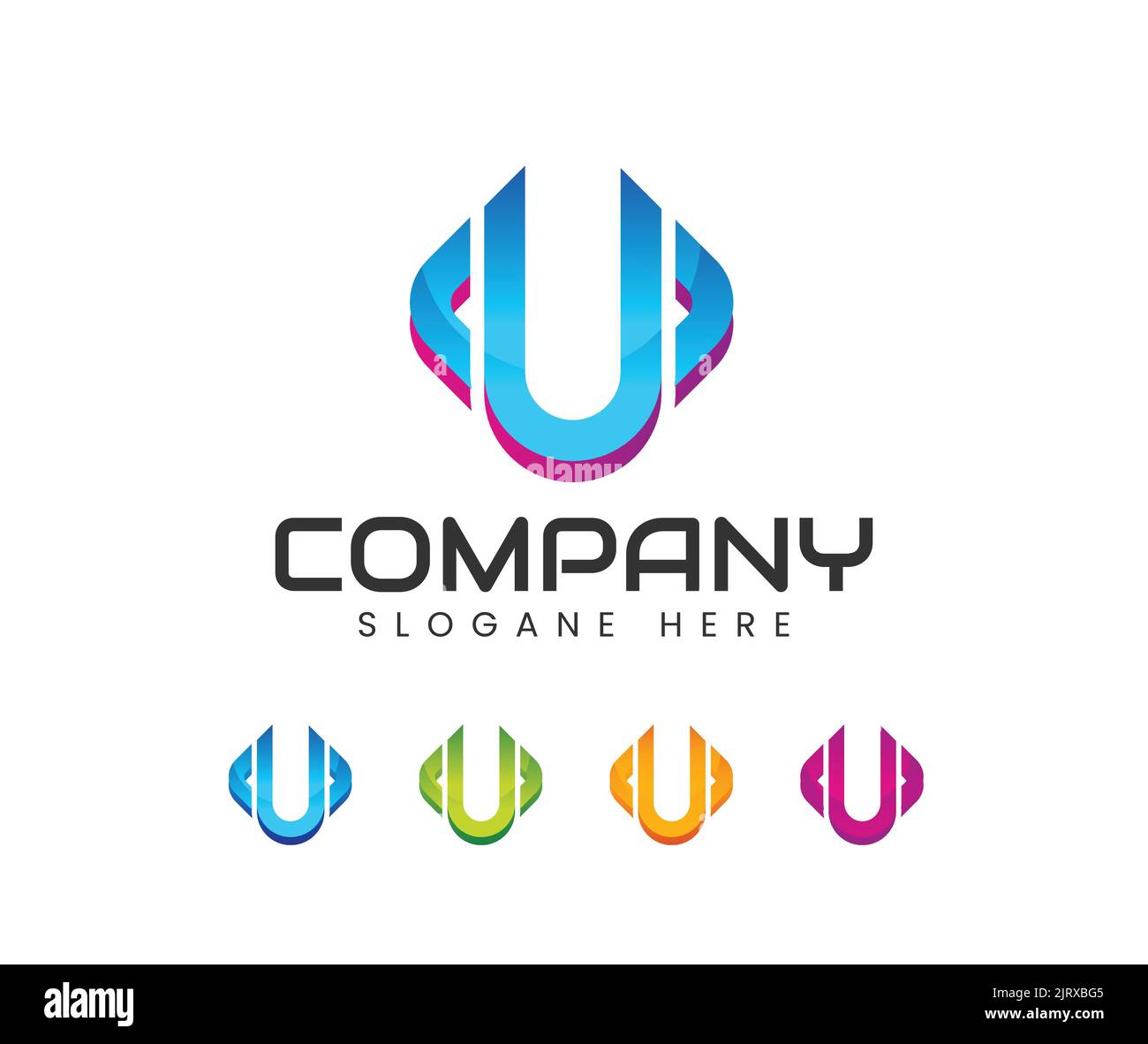 Abstract letter u logo design. Letter U logo icon design template ...