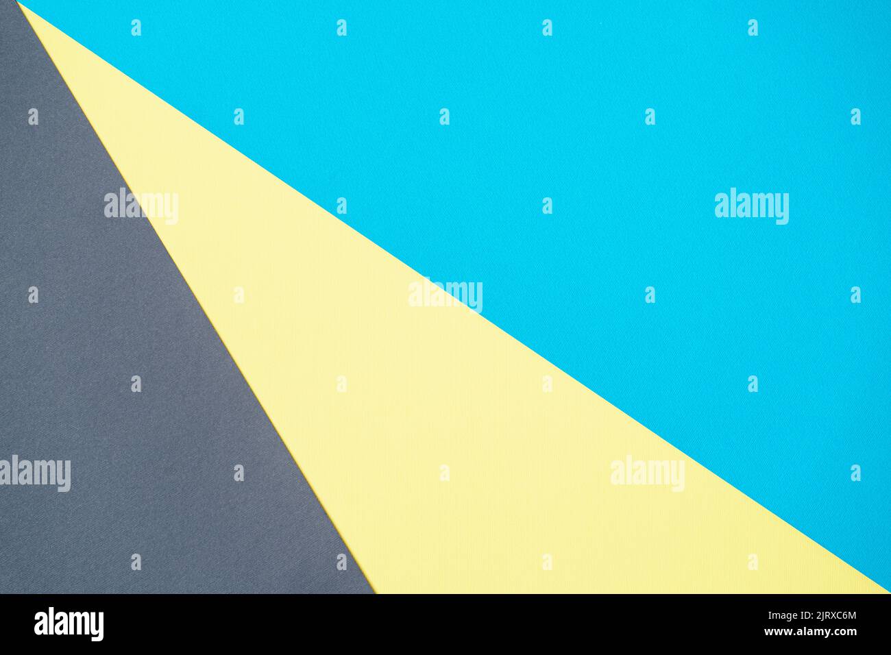 Blue, black, yellow, three tone color paper background with stripes ...