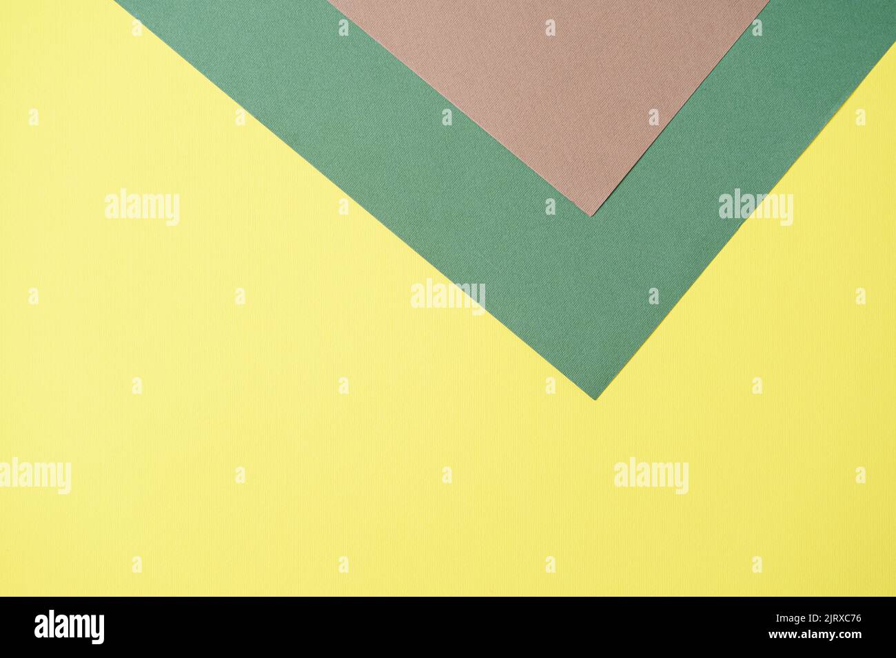 Brown, yellow, green, three tone color paper background with stripes ...