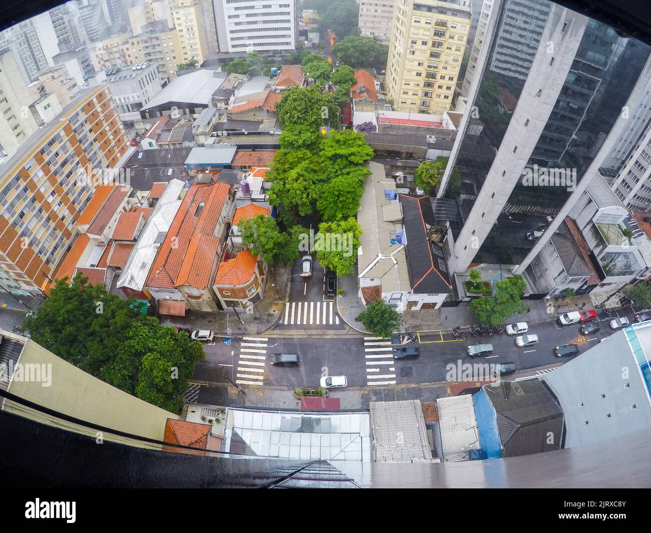 buildings in downtown São Paulo in Brazil on a rainy day Stock Photo ...