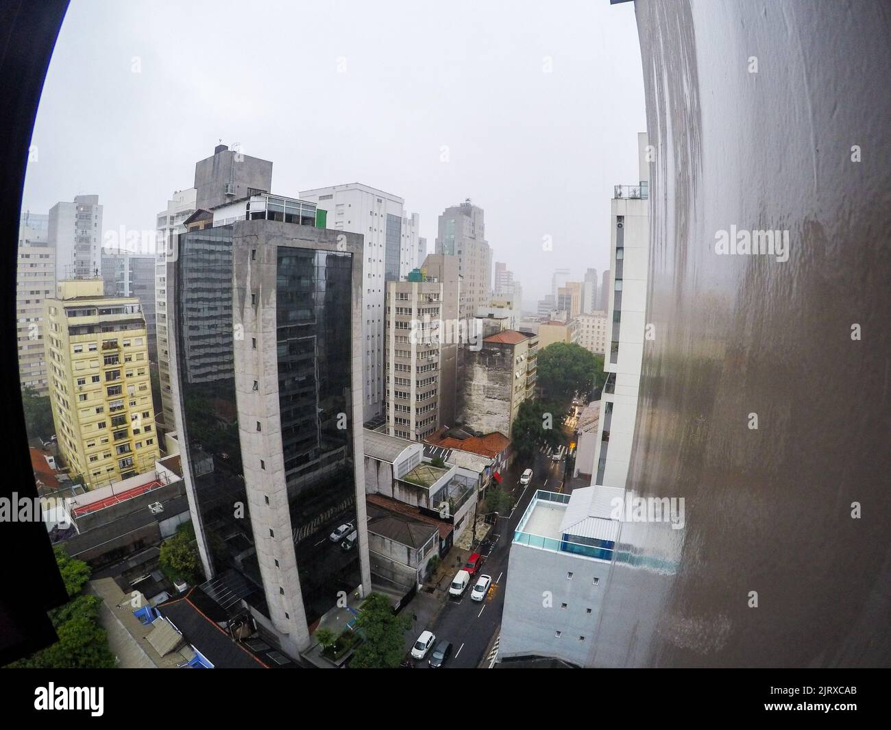 buildings in downtown São Paulo in Brazil on a rainy day Stock Photo ...