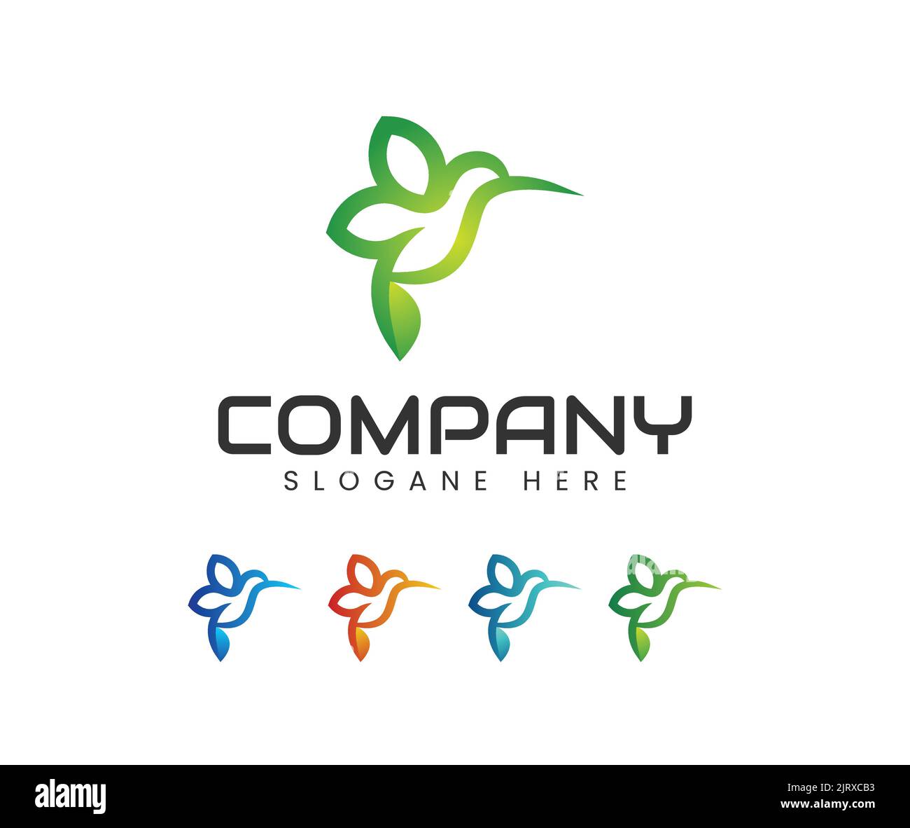 Hummingbird logo design. humming bird logo creative design template ...