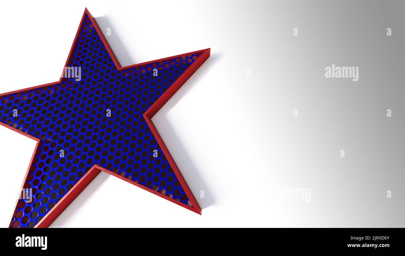 A 3d rendering image of star made from steel and wire mesh Stock Photo ...