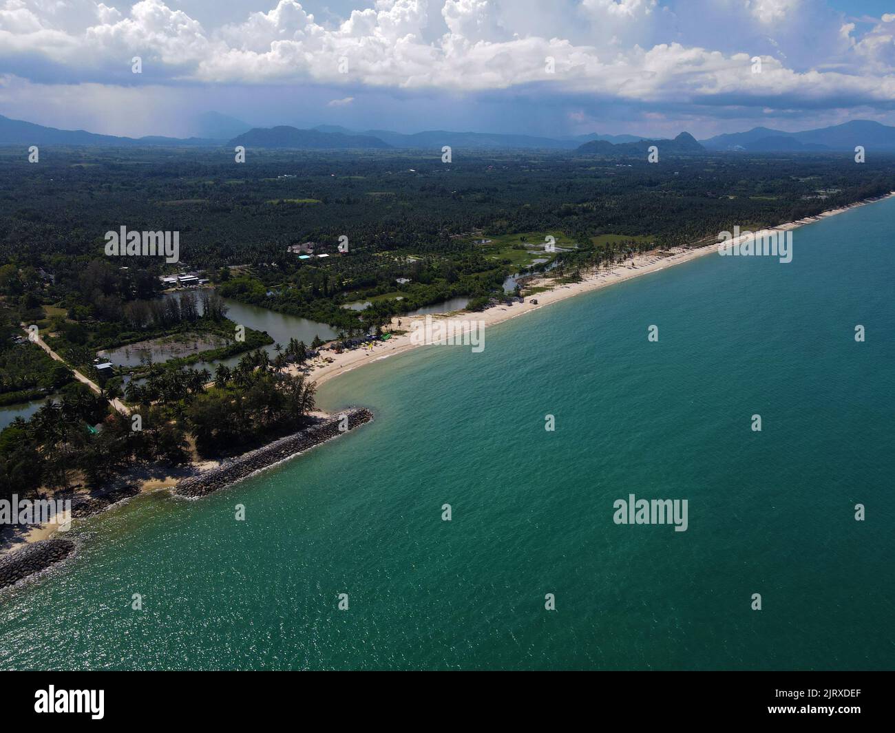 An aerial view of Hummingbird beach in Thailand Stock Photo - Alamy