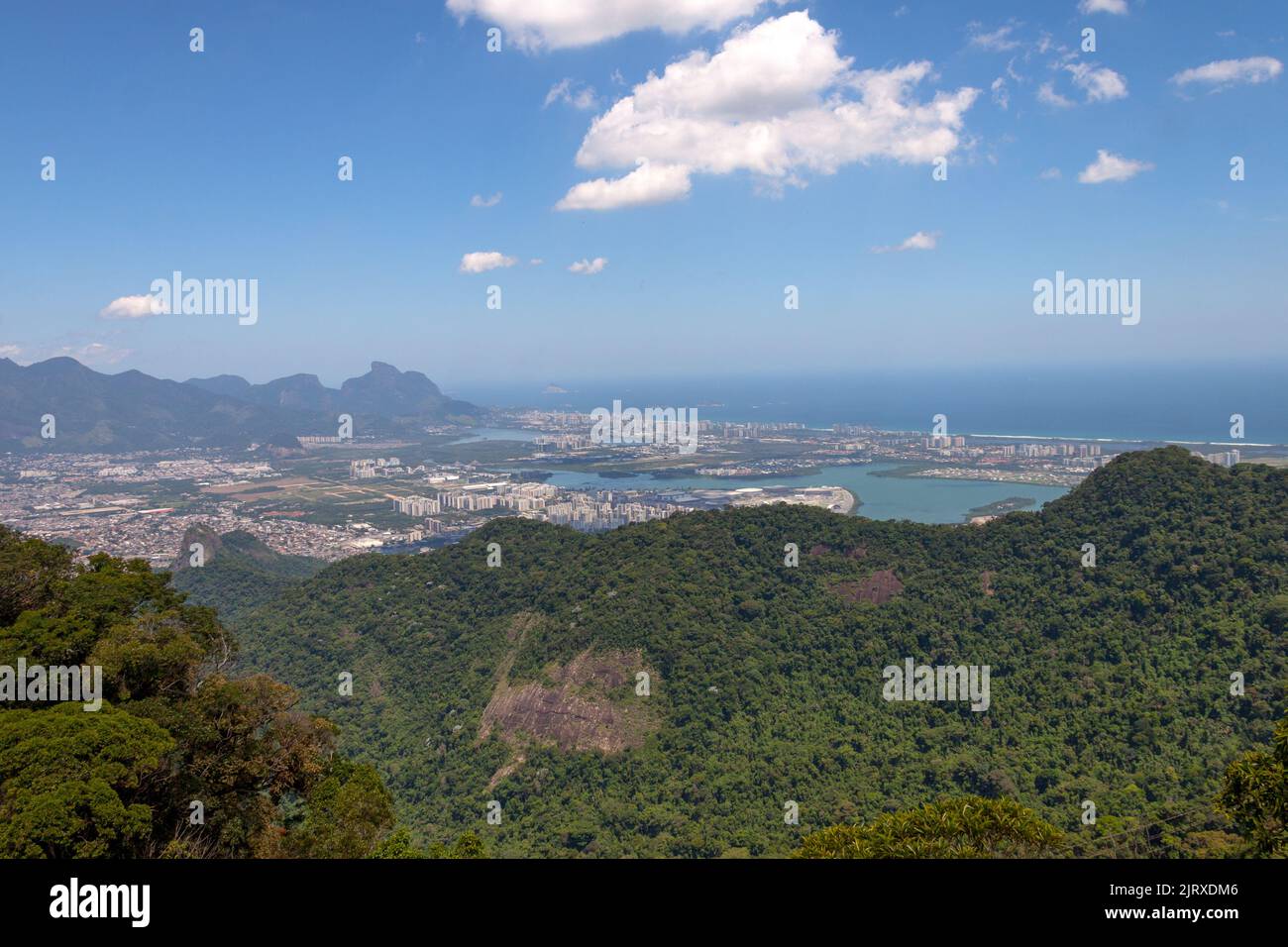 from the top of Pedra do Quilombo in Jacarepagua, Rio de Janeiro Brazil ...