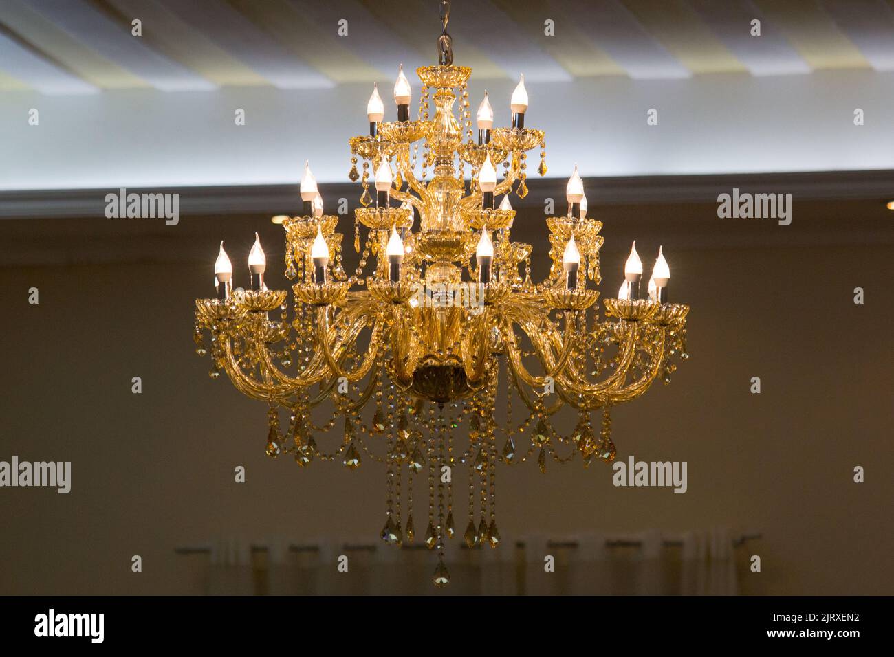 Beautiful chandelier with lights in Rio de Janeiro Brazil Stock Photo ...