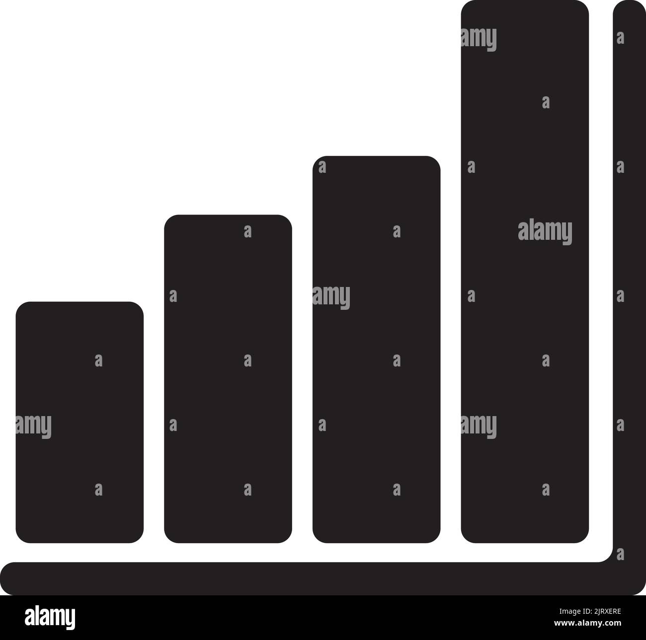 A set of growing black bar graph icon on a white background Stock Vector Image & Art - Alamy