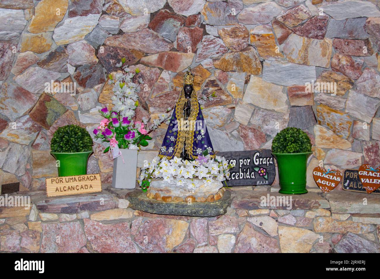 image of our lady appeared at an altar in santa Catarina brazil Stock ...