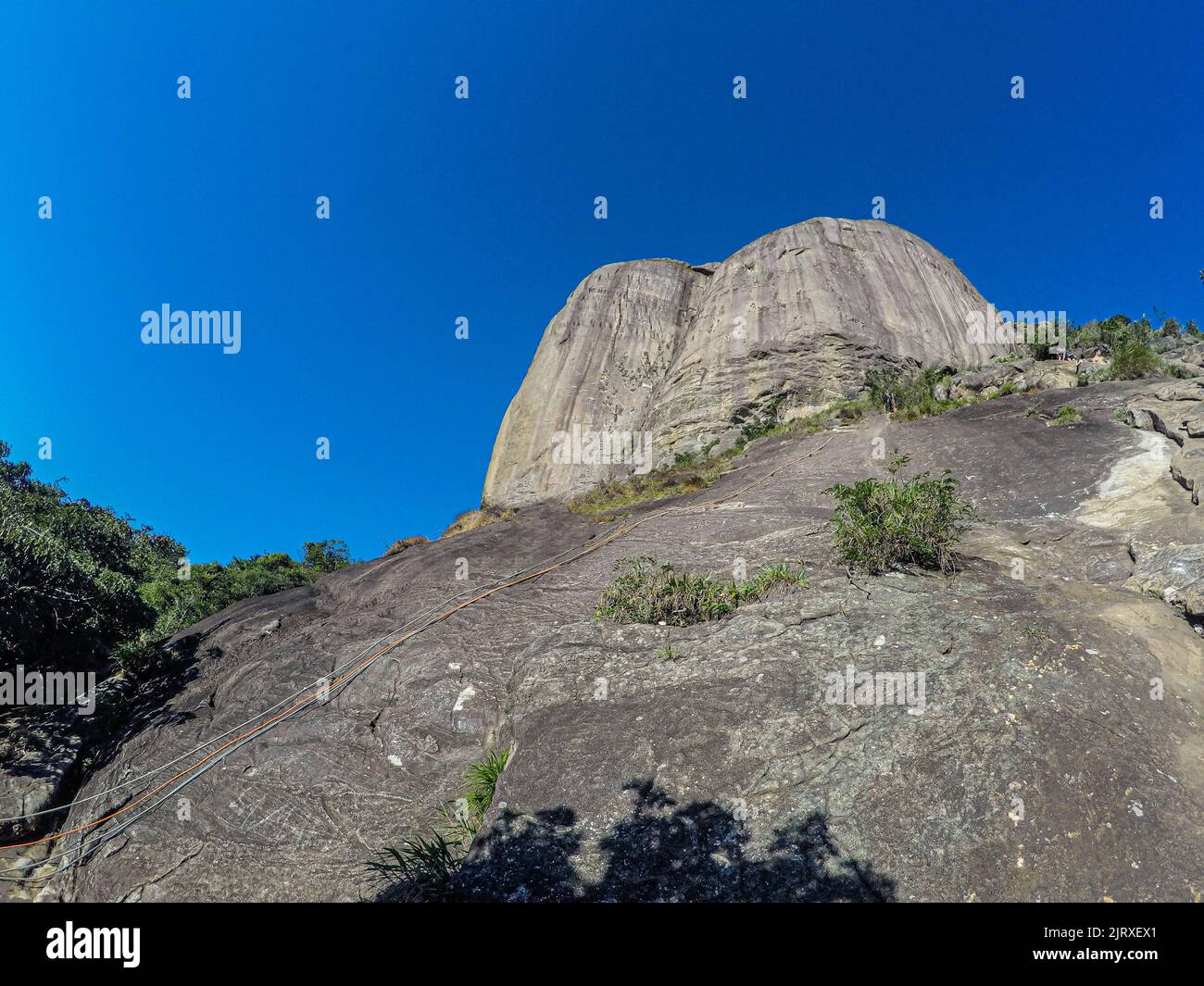 Gavea stone in Rio de Janeiro Brazil with a beautiful blue sky Stock ...
