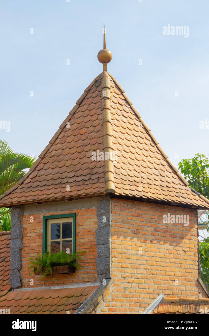 Germanic style roof in a german village in Brazil Stock Photo - Alamy