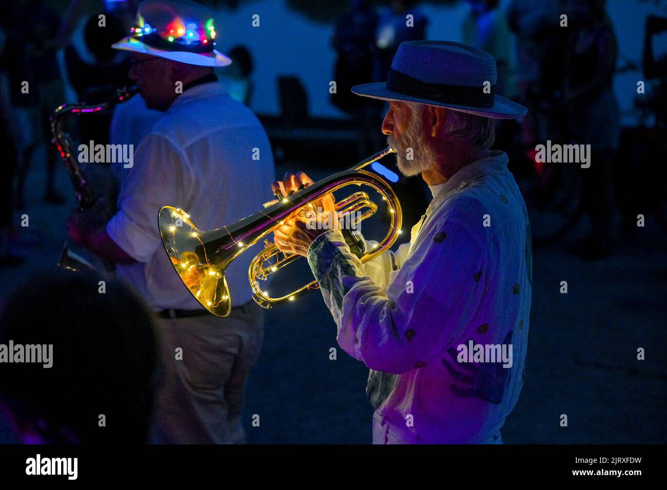 Marching French Horn player, Lantern Procession, Trout Lake, John ...