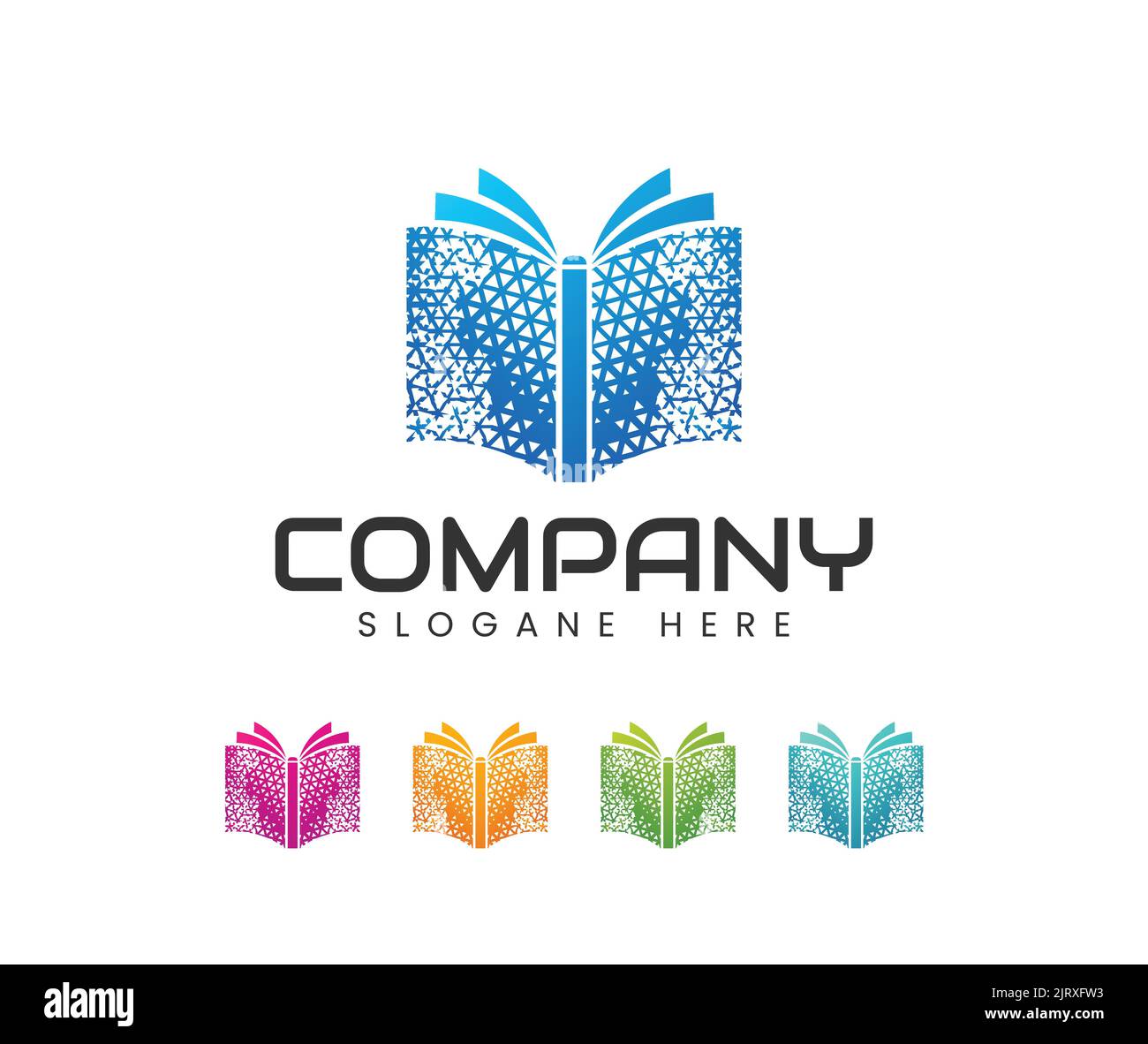 Digital tech book logo design. online education and learning designs ...