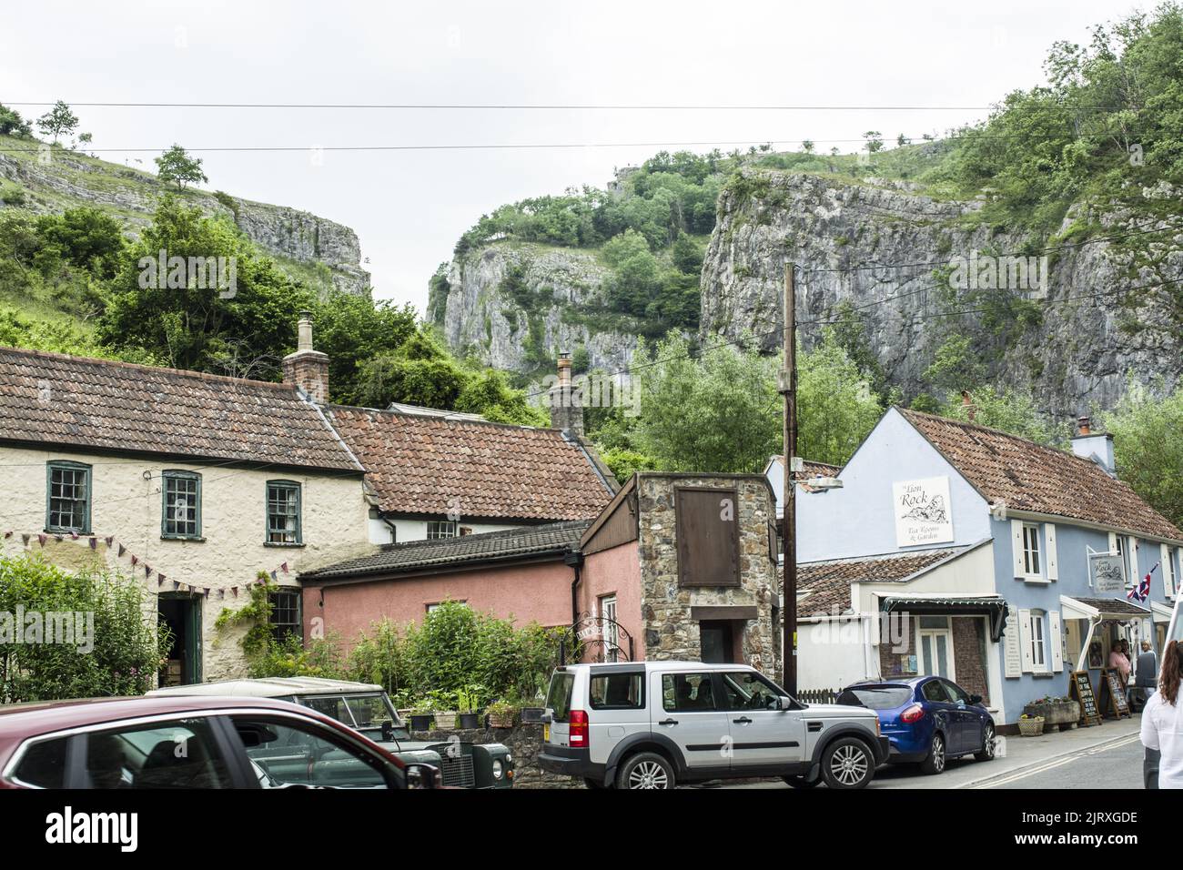 British town Cheddar, cliff tops Stock Photo - Alamy