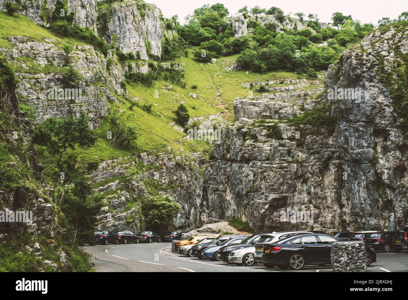 British town Cheddar, cliff tops Stock Photo - Alamy