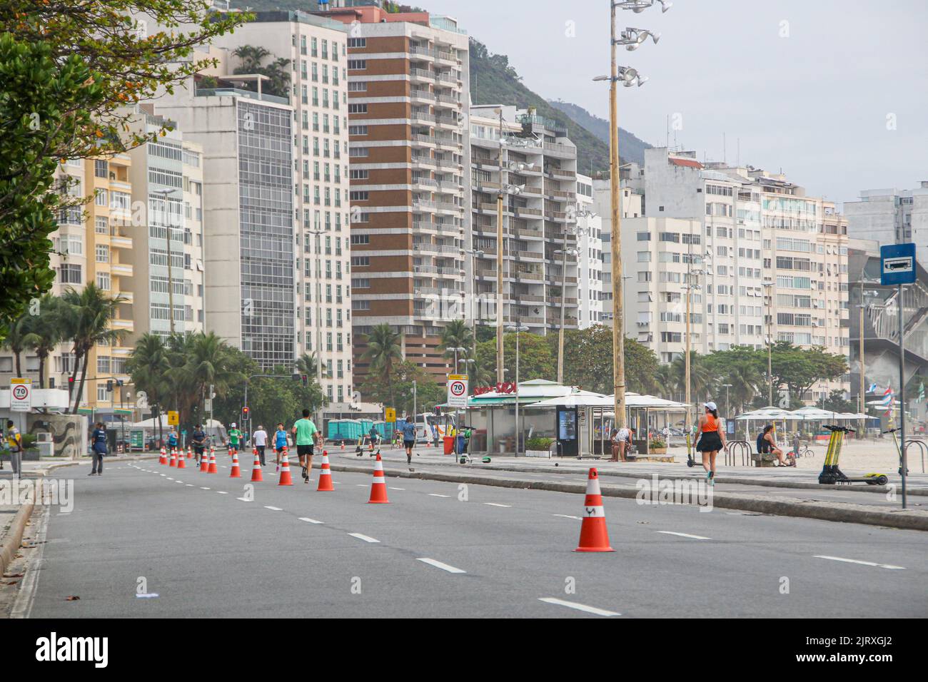 Copacabana Beach in Rio de Janeiro, Brazil - October 6, 2019: Cloudy ...