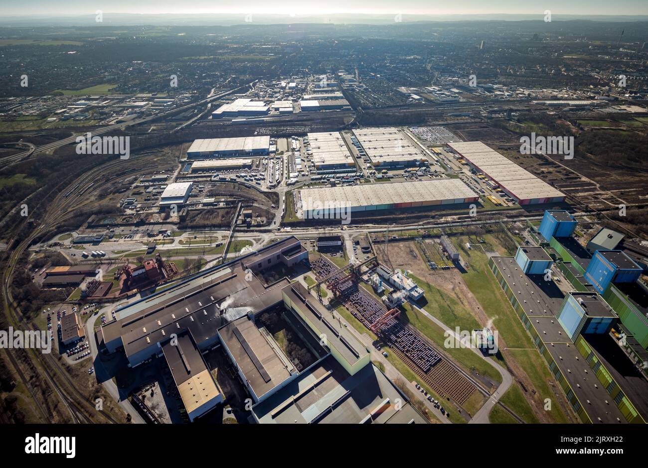 Westfalenhutte industrial park with decathlon logistics hi-res stock ...