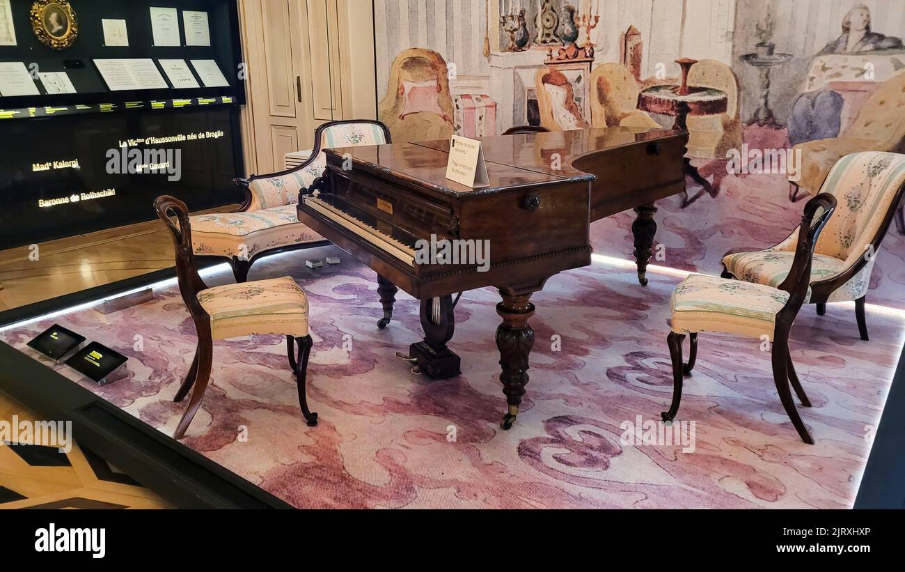 Warsaw, Poland - August 17 2022 - The last piano used by the musical ...