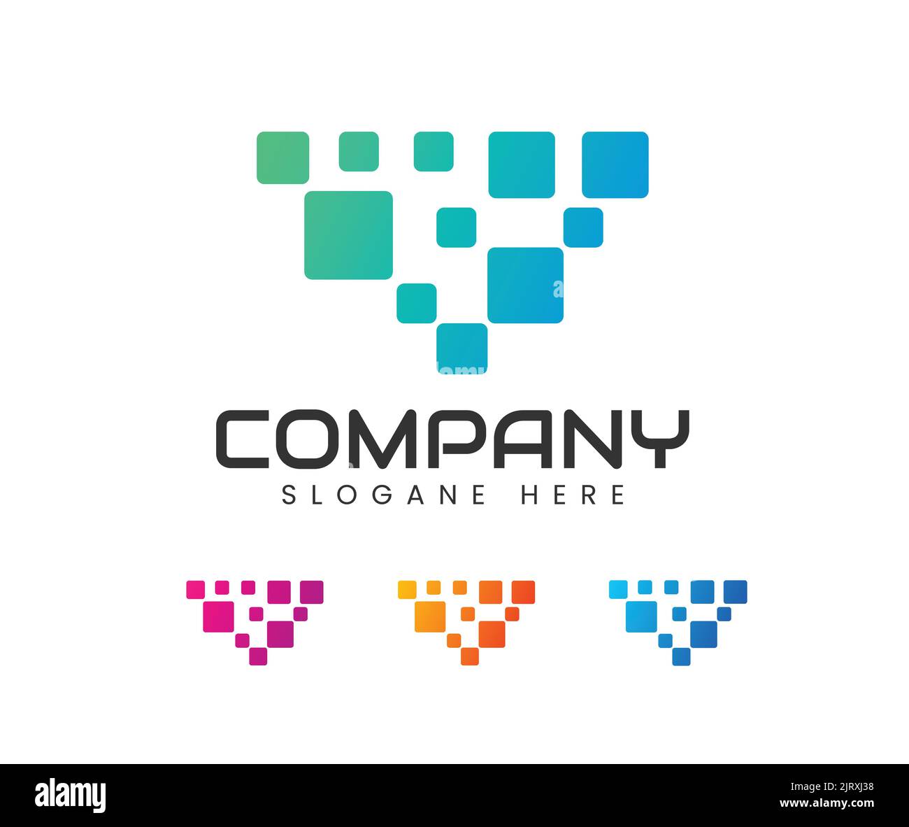 Abstract technology logo. square connection technology logo Stock ...