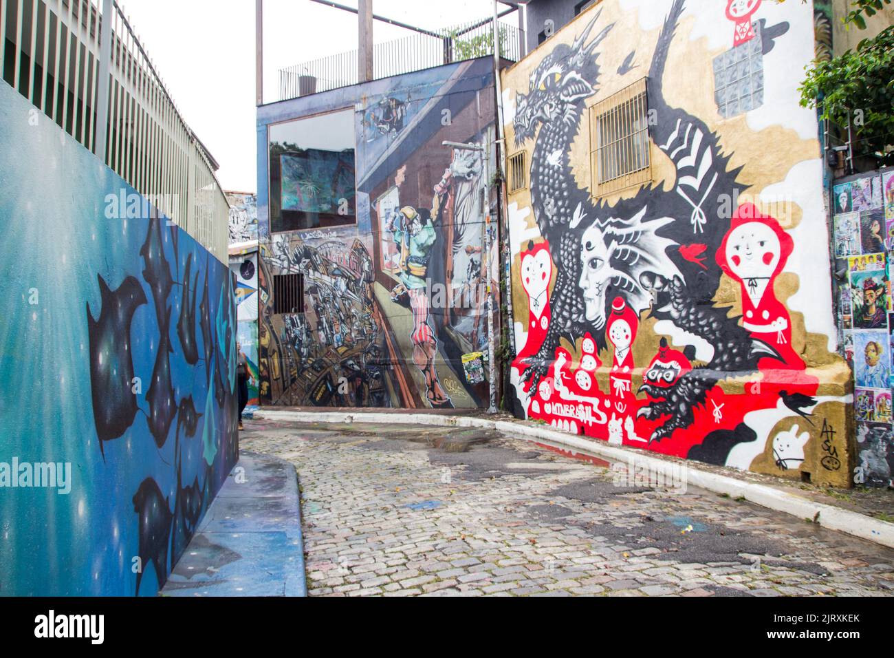 Batman's Alley, Vila Madalena, São Paulo Brazil - February 16, 2019 ...