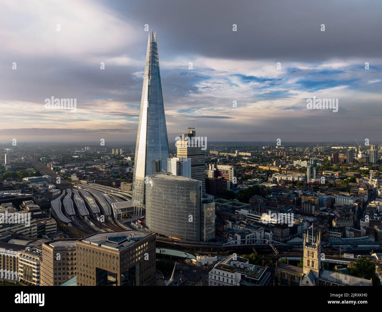 Aerial view of the shard and city of london hi-res stock photography and images - Alamy