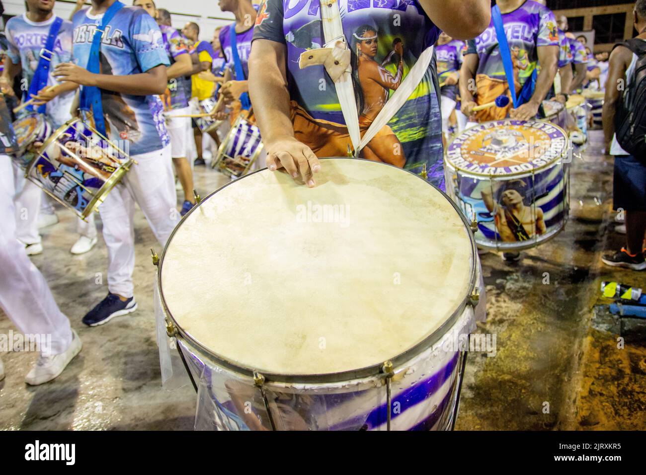 Drum of the Portela Samba School known as tabajara do sambai, Rio de ...