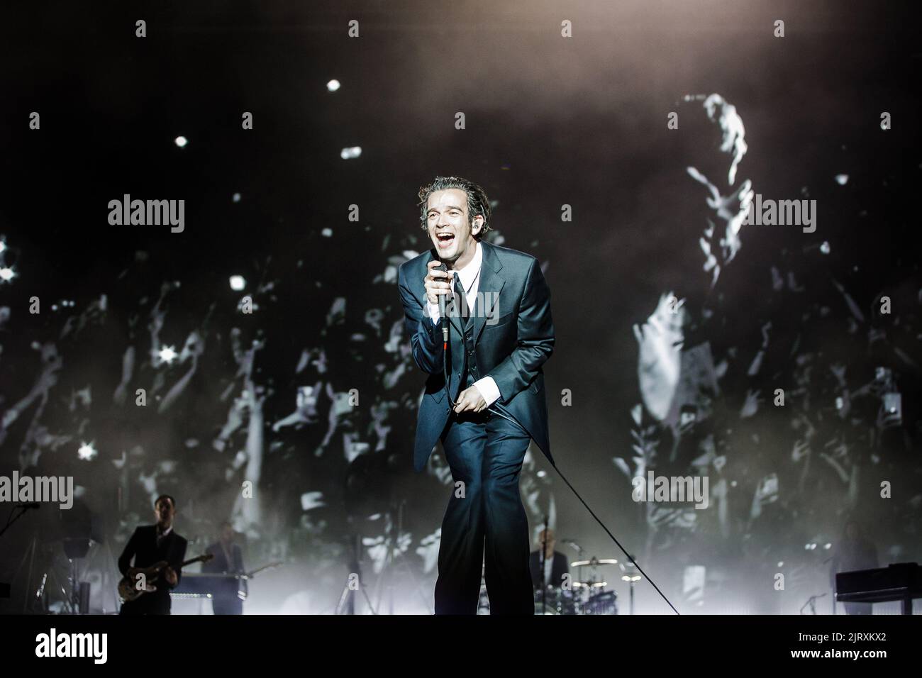 Leeds, UK. 26th Aug, 2022. The 1975 perform live on stage at Leeds ...