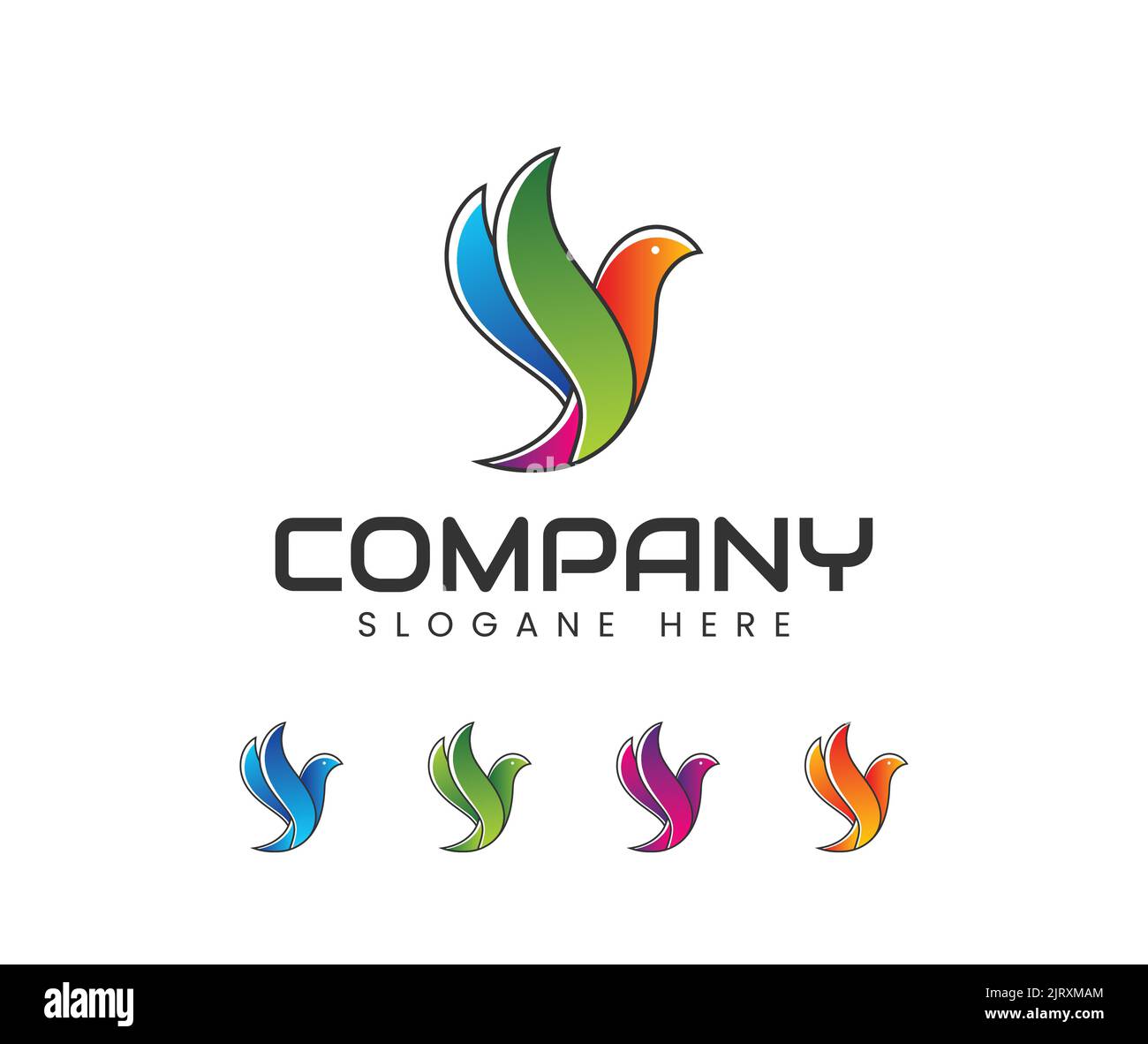 Bird logo design vector template. Creative abstract bird logo Stock ...