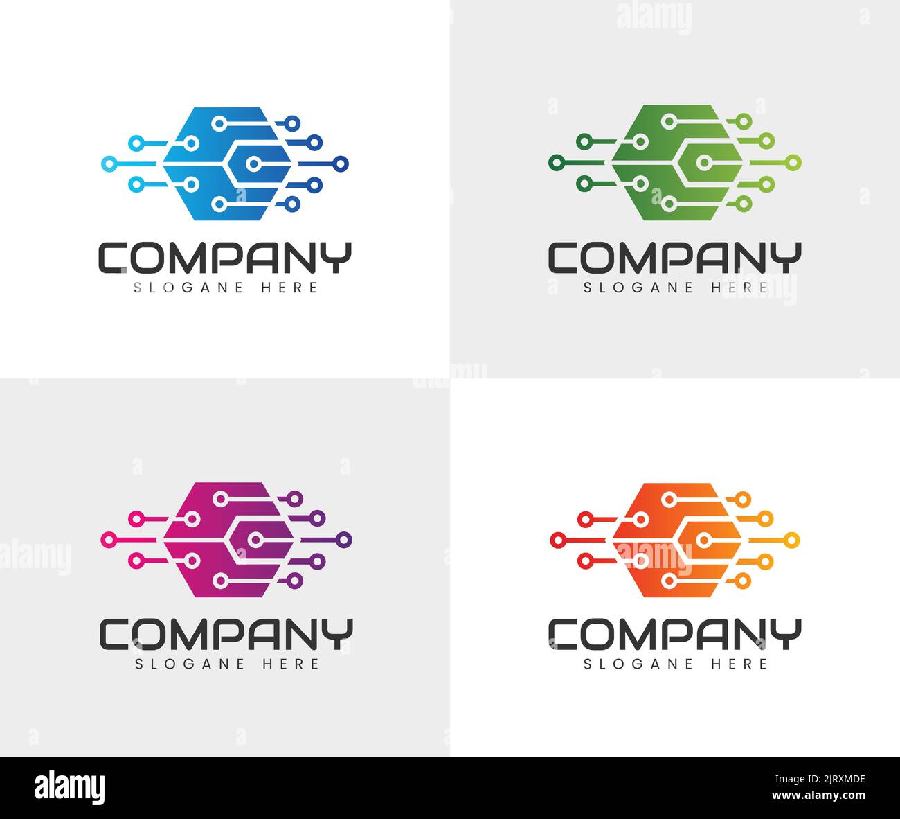 Technology logo design Stock Vector Image & Art - Alamy