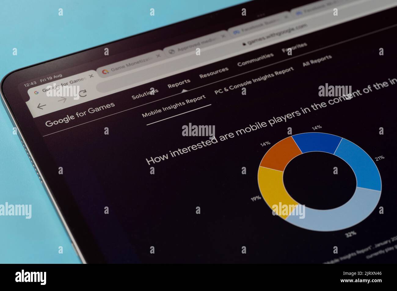 New york, USA - august 20, 2022: Checking google mobile ads insight ...