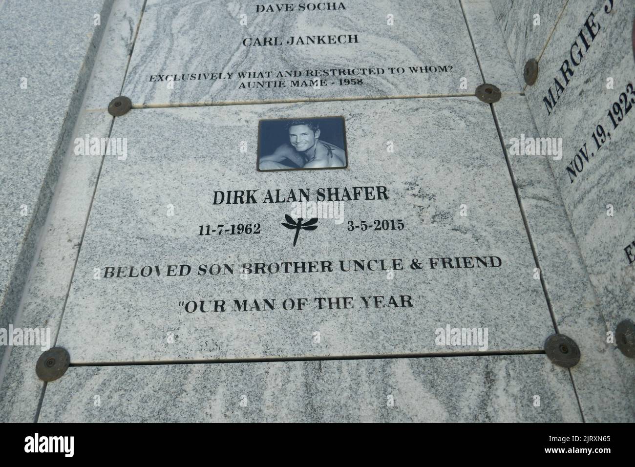 Los Angeles, California, USA 24th August 2022 Actor Dirk Shafer's Grave ...