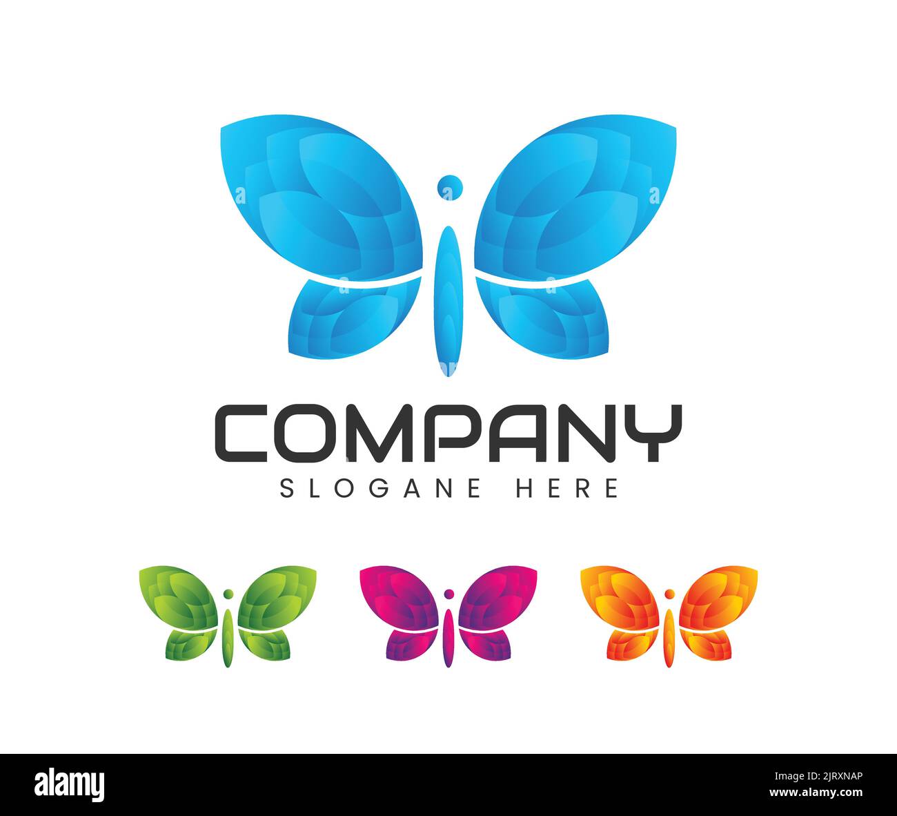 Modern butterfly logo hi-res stock photography and images - Alamy