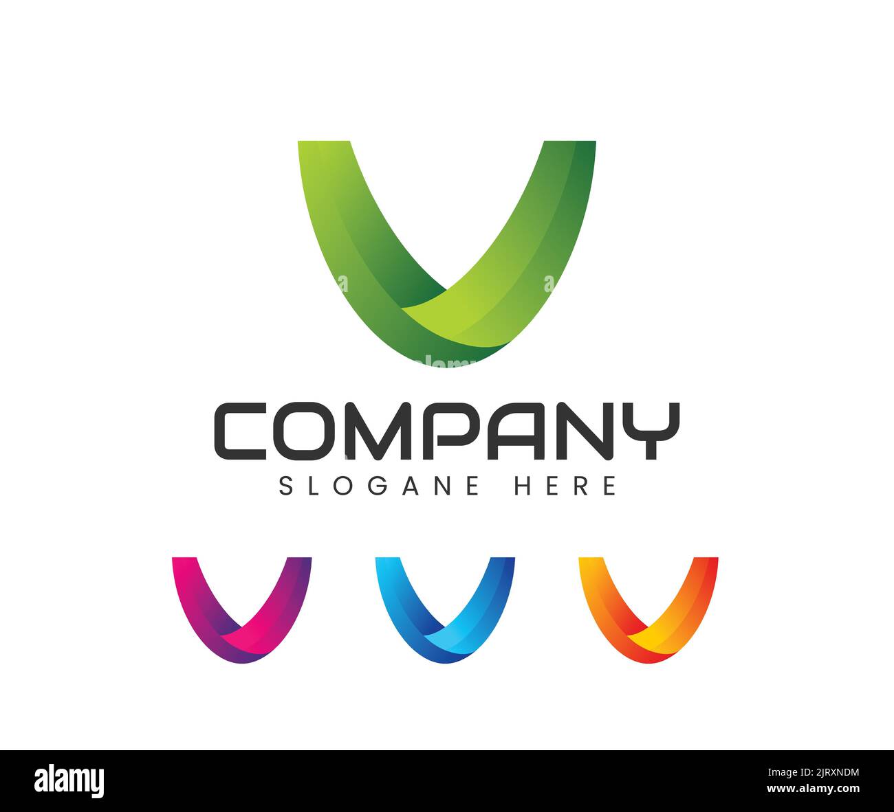 Modern 3d letter v logo design. letter v 3d gradient symbol logo vector ...