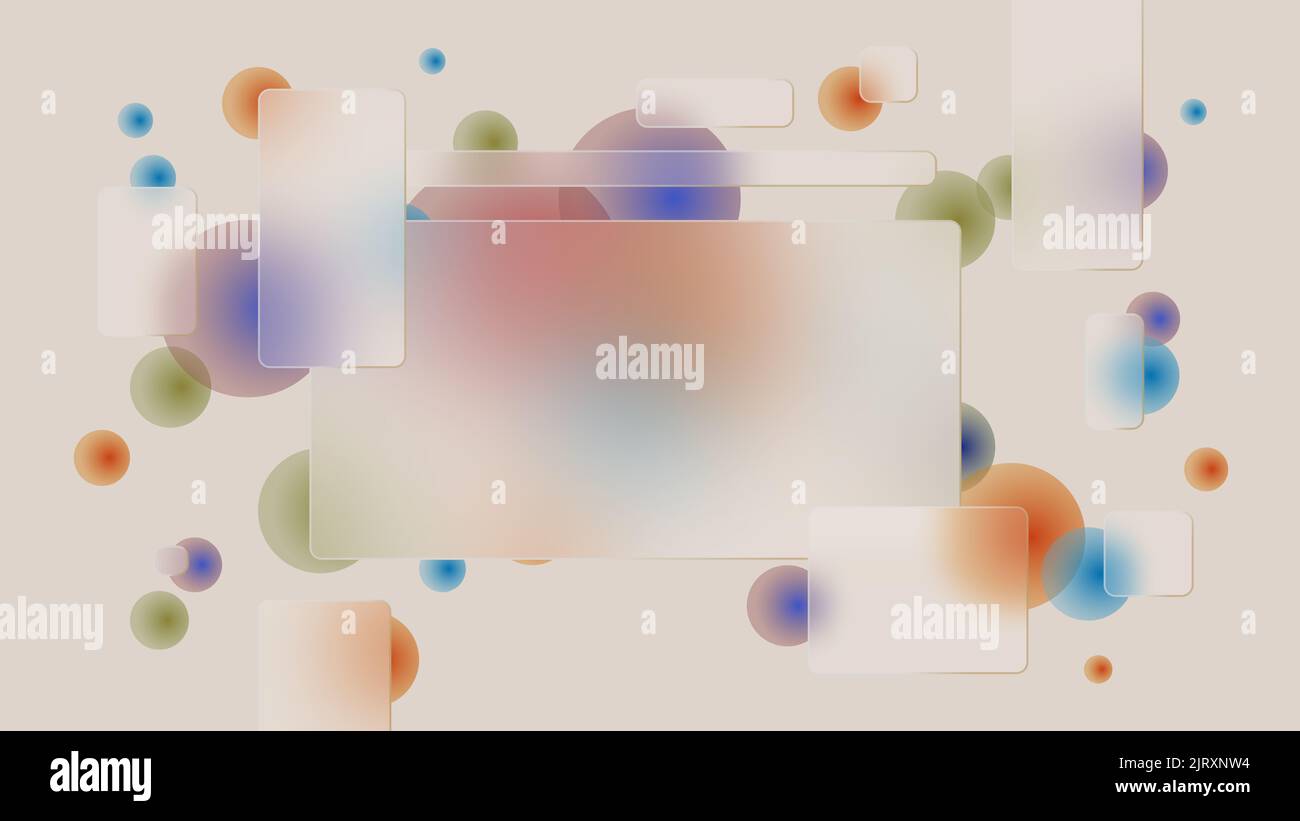 Creative background with abstract balls, rectangle shapes ...