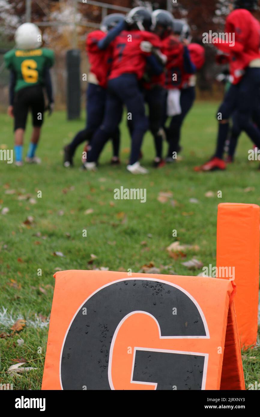 Fall sport, Youth American football Stock Photo - Alamy