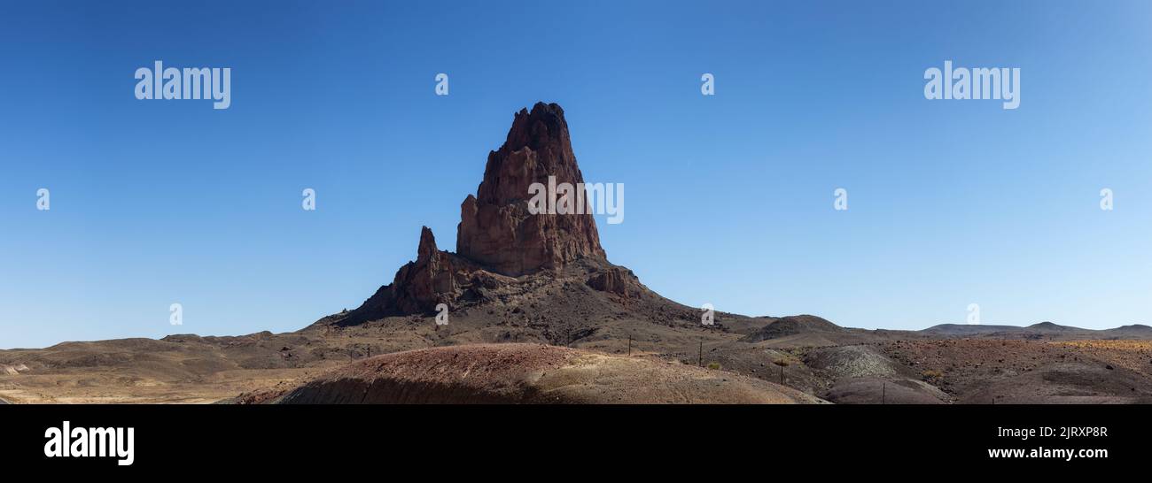 Desert Rocky Mountain American Landscape. Sunny Blue Sky Day. Arizona ...