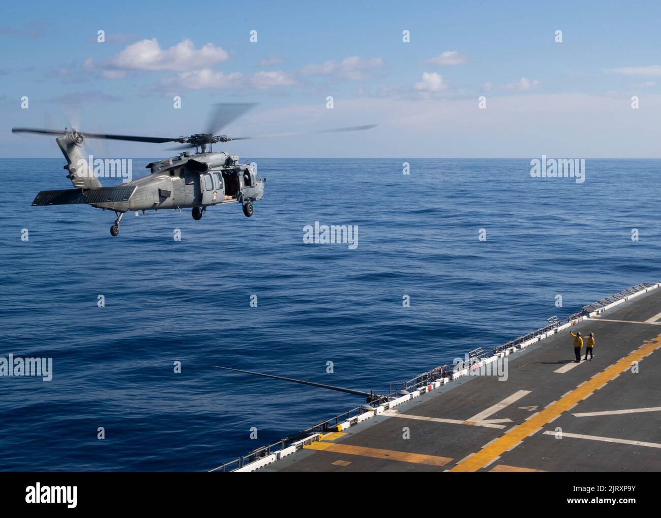 220825-N-TT639-1024 PHILIPPINE SEA (Aug. 25, 2022) – An MH-60S Sea Hawk ...