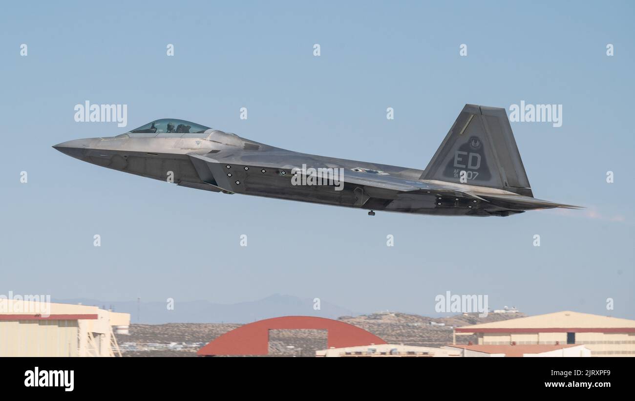 An F-22 Raptor from the 411th Flight Test Squadron, 412th Test Wing ...