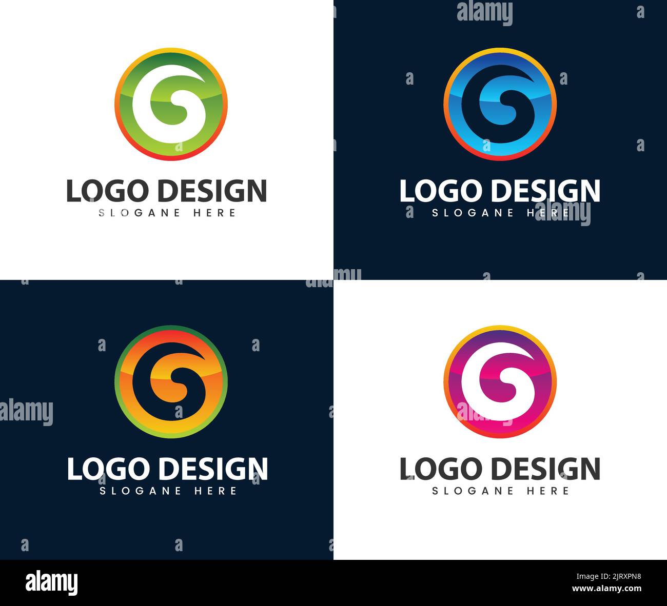 Abstract letter g modern 3d logo design. Abstract icons for letter G ...